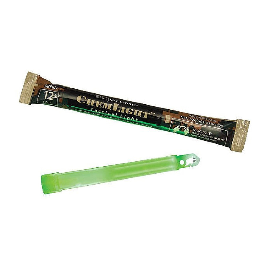 NSN 6260-01-074-4229 • Chemlight Lightstick • 12-Hour • 6" • Green