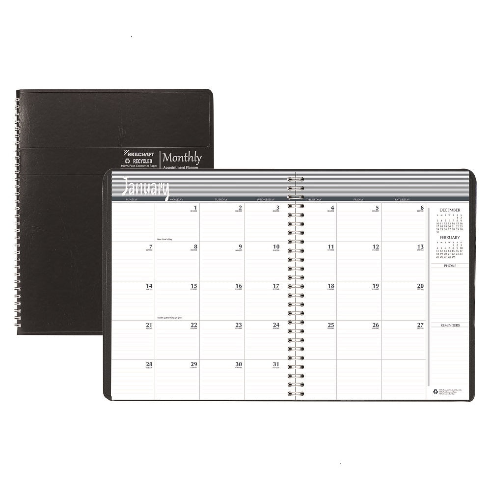 SKILCRAFT 2026 Monthly Planner – NSN 7510-01-682-8096