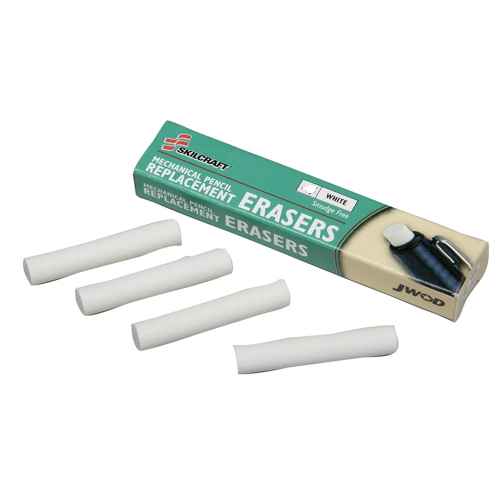 SKILCRAFT Long Vinyl Eraser Refill, 4/Box – NSN 7510-01-317-4222
