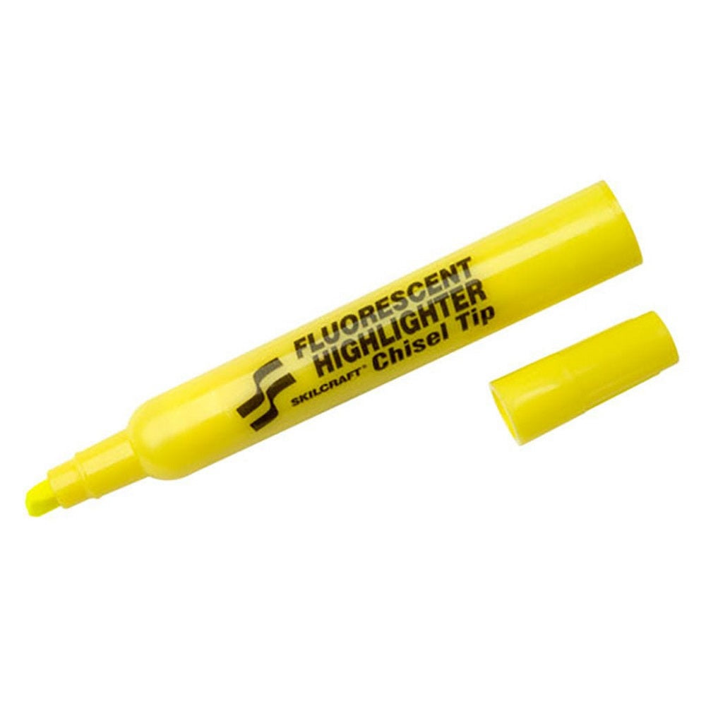 FLUORESCENT HIGHLIGHTERS, CHISEL TIP - YELLOW PK
