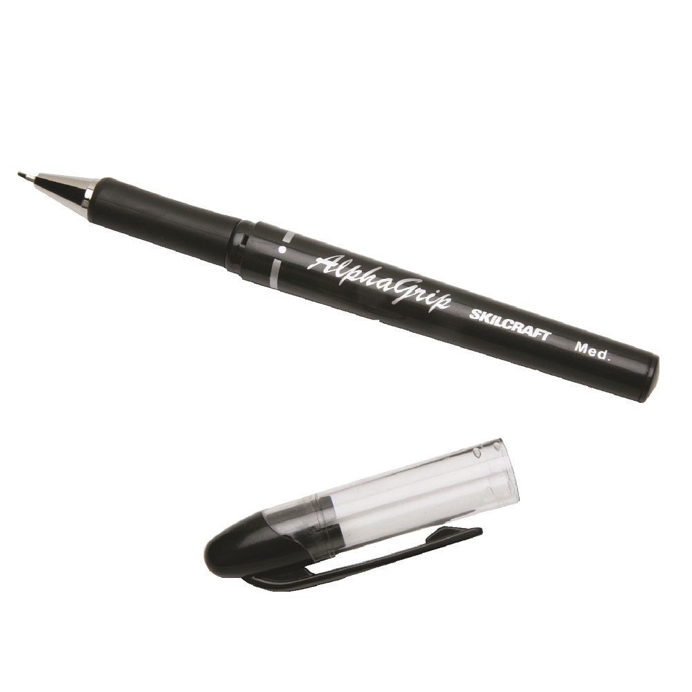 Skilcraft Alphagrip Ballpoint Pen • Medium Point • Black • NSN 7520-01 ...